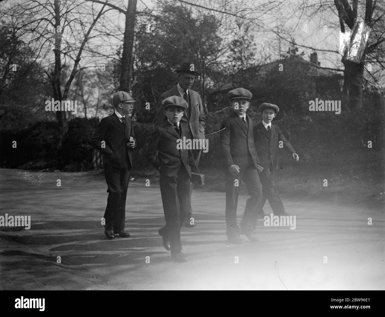 Lord Lascelles attends church with his school mates . Lord Lascelles ...