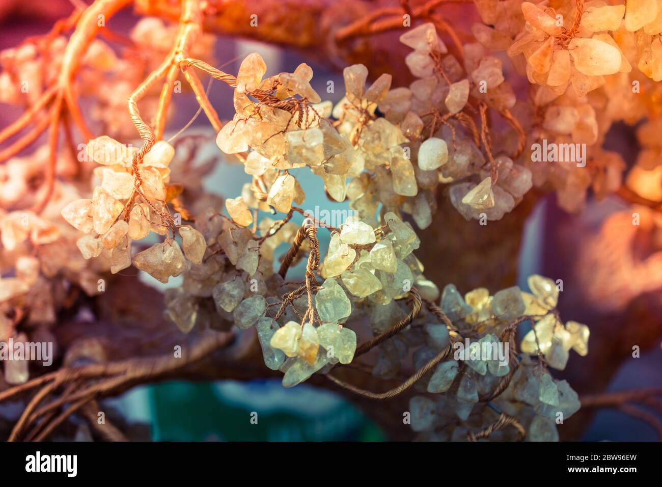 Semi precious stones. Tree made of semi precious stones Stock Photo - Alamy