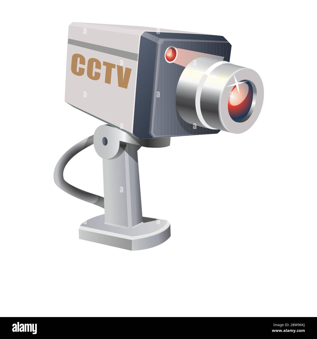 Illustration of CCTV, with white background vector Stock Vector Image ...