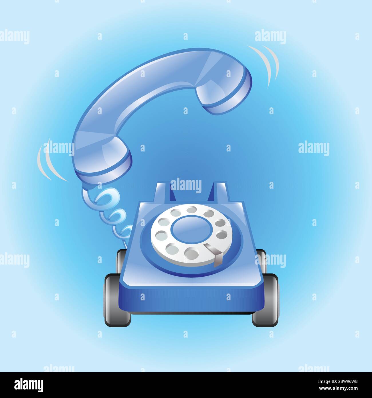 Illustration of old telephone, with white background vector Stock ...