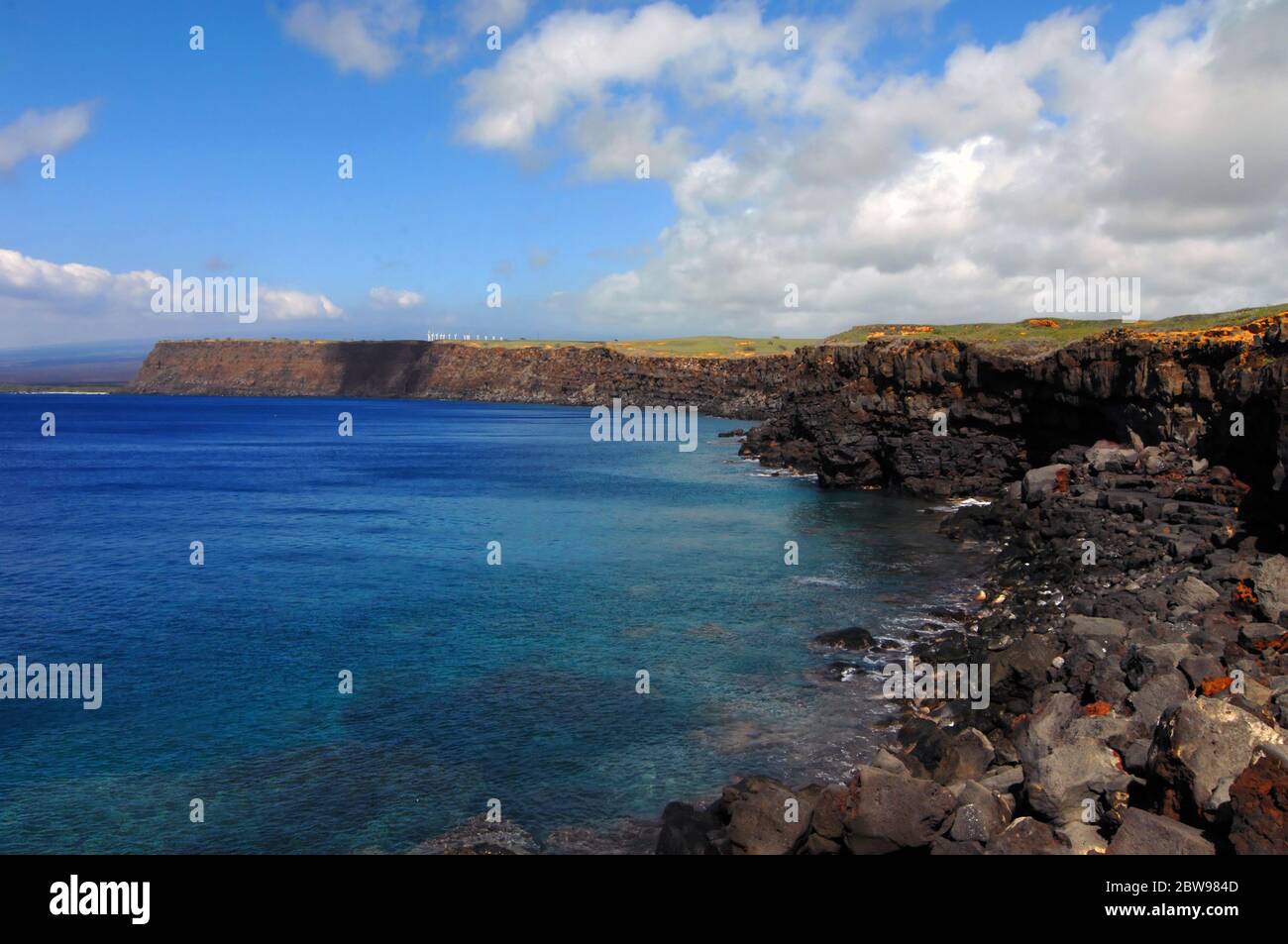 Beautiful, South Point, has rugged steep cliffs that are surrounded by ...