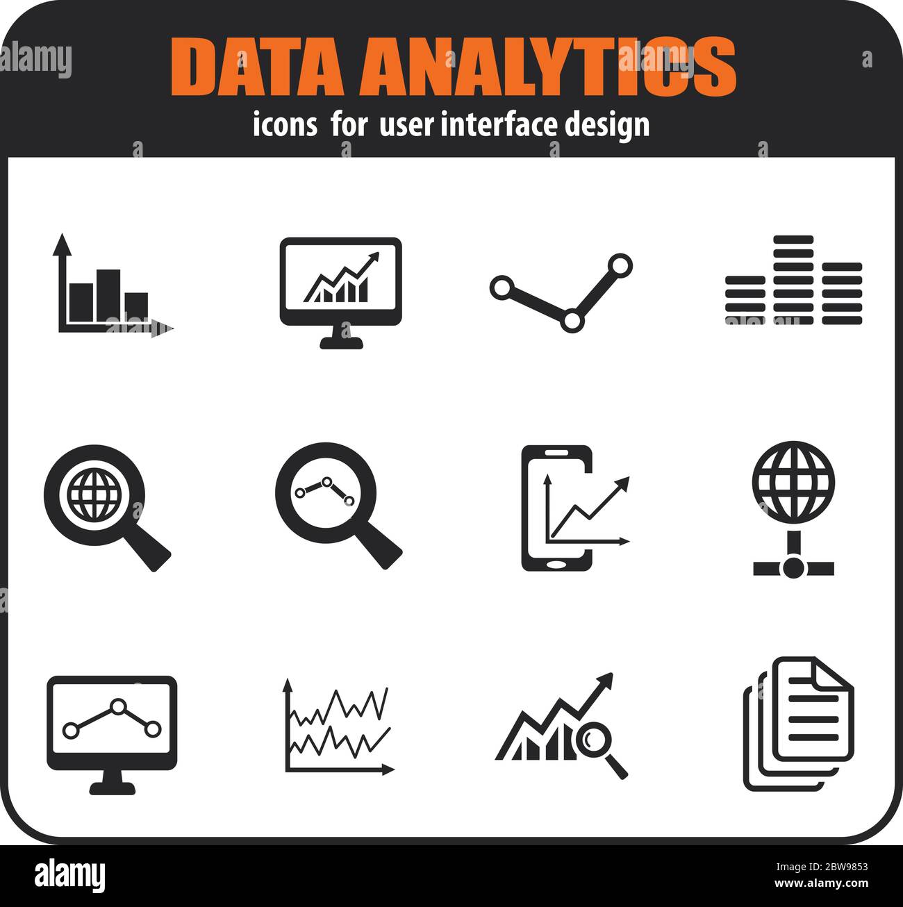 Data analytics information icons Stock Vector Images - Alamy