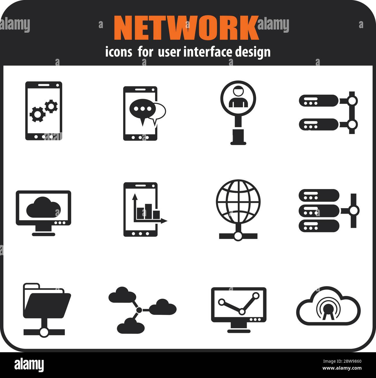 network icon set Stock Vector Image & Art - Alamy
