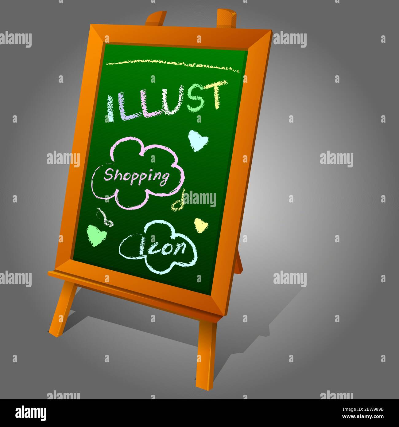 Illustration of blackboard, with nice background vector Stock Vector ...