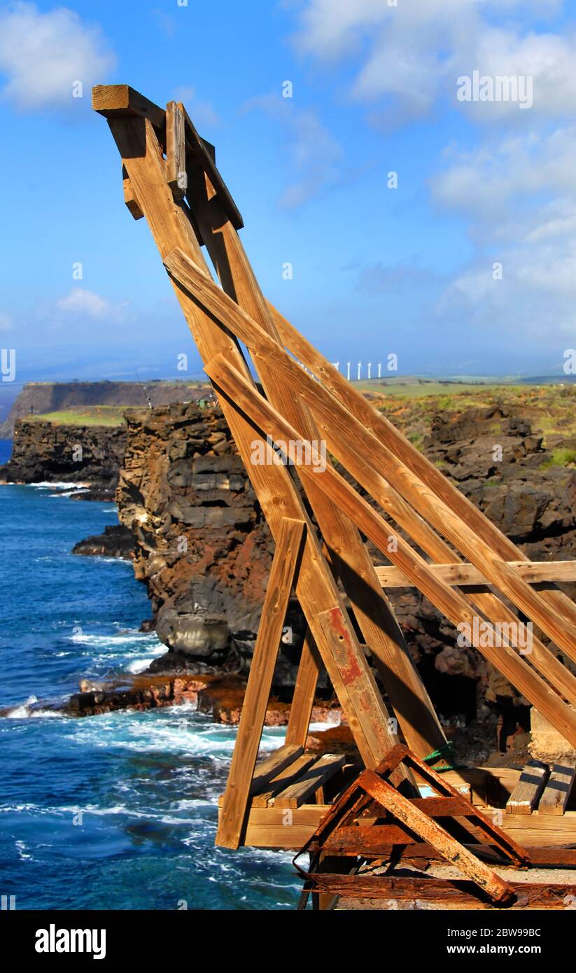 Wooden canoe hoist replaces the rusted metal hoist used in years past ...