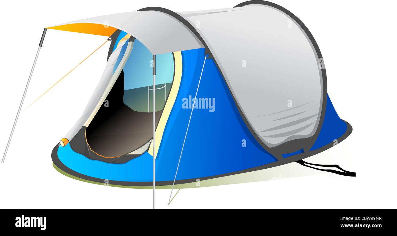 White tent in green Cut Out Stock Images & Pictures - Alamy