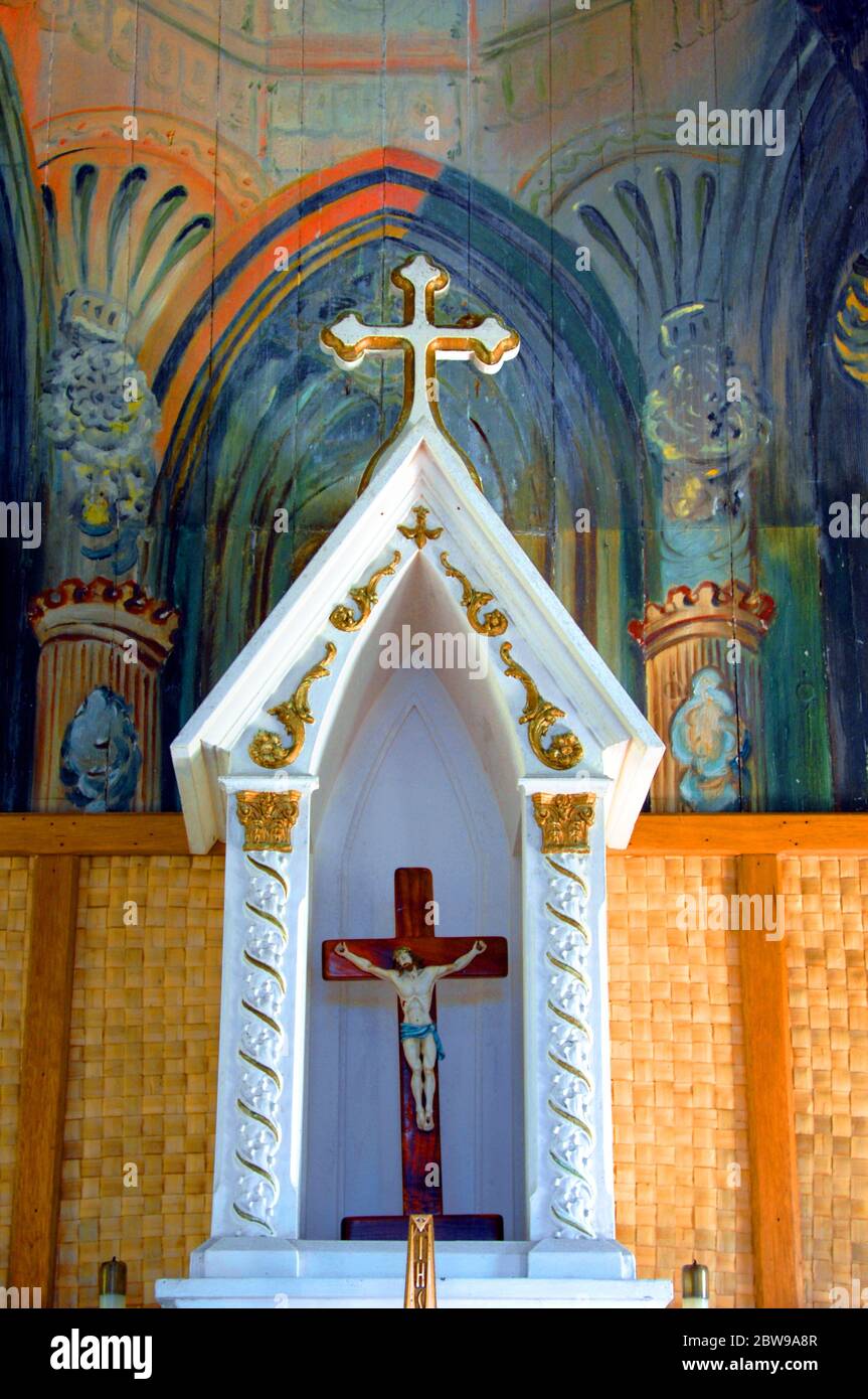 Big Island landmark in the Kona area is St. Benedict's Painted Church ...