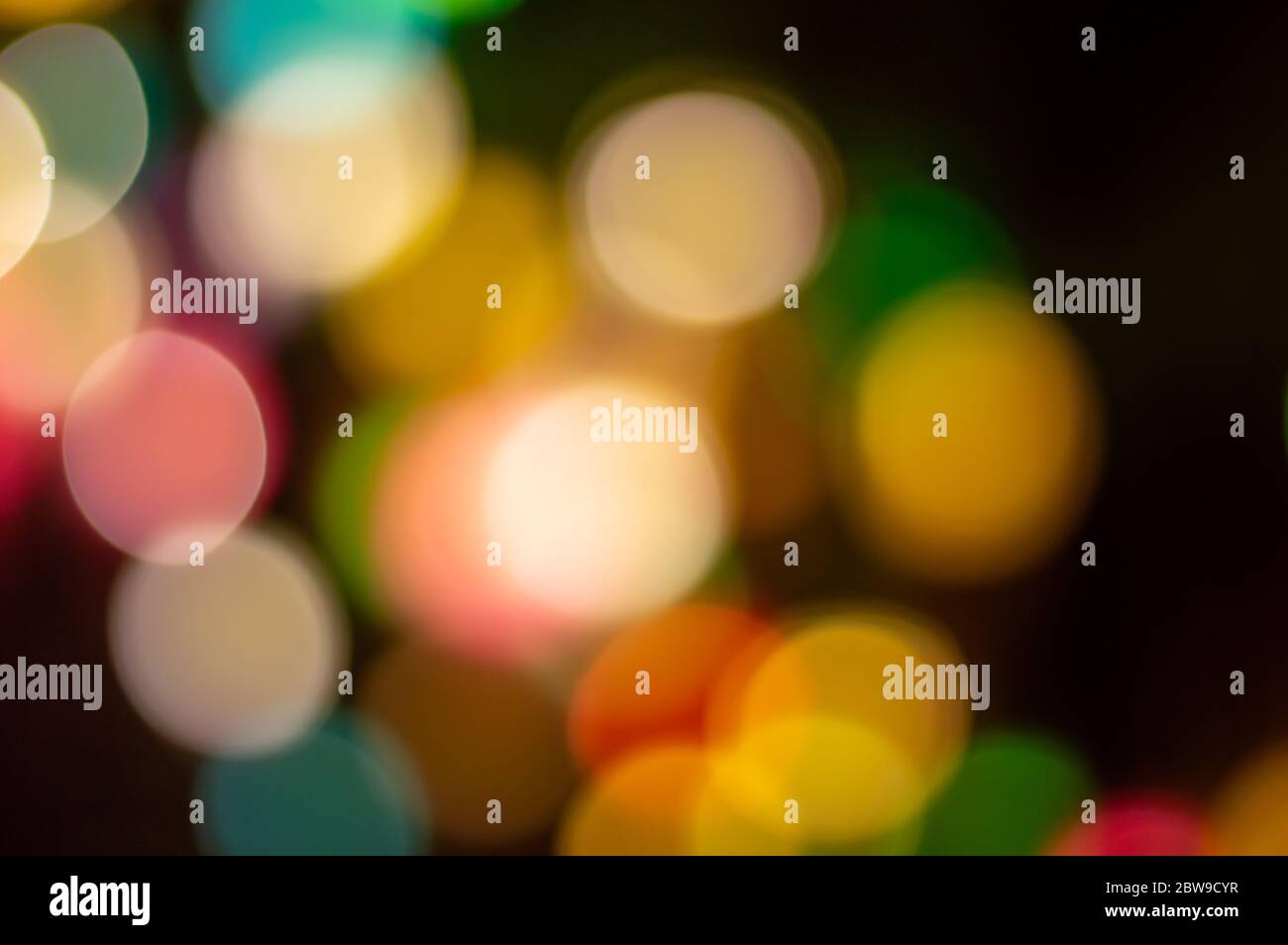 Bokeh images have yellow, pink, red, and other colors that are colorful ...