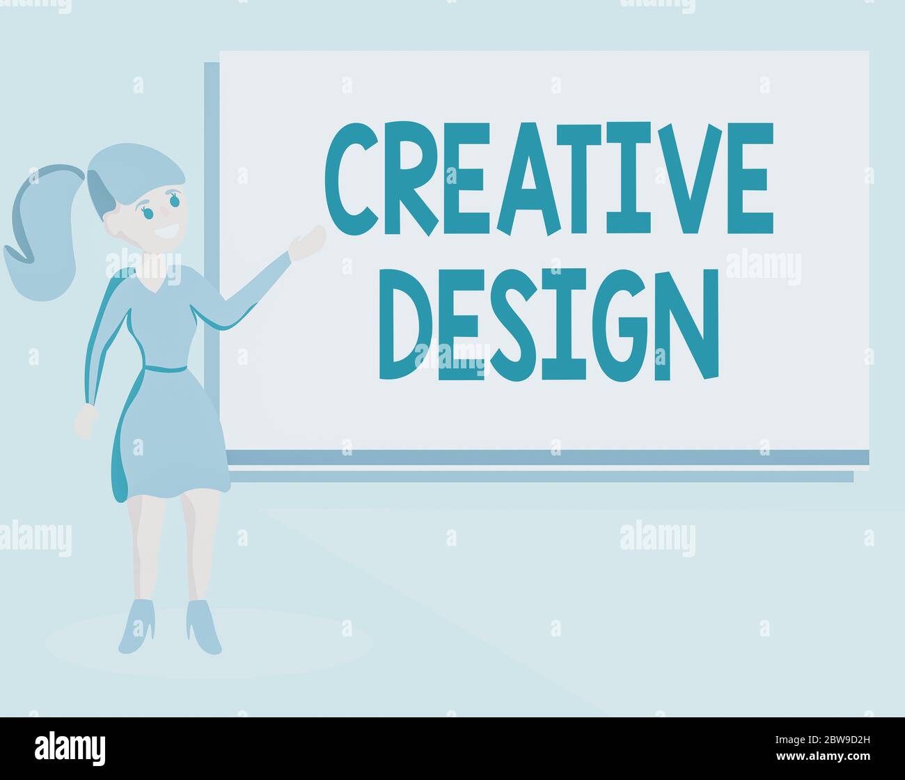 Word writing text Creative Design. Business photo showcasing a visual element which satisfies ...