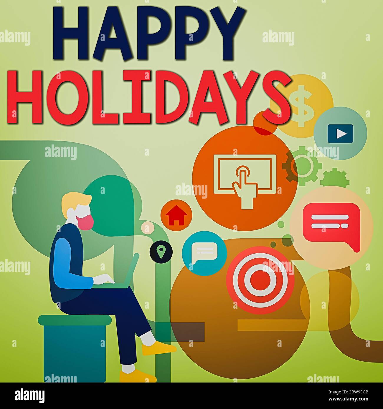 Word writing text Happy Holidays. Business photo showcasing observance ...