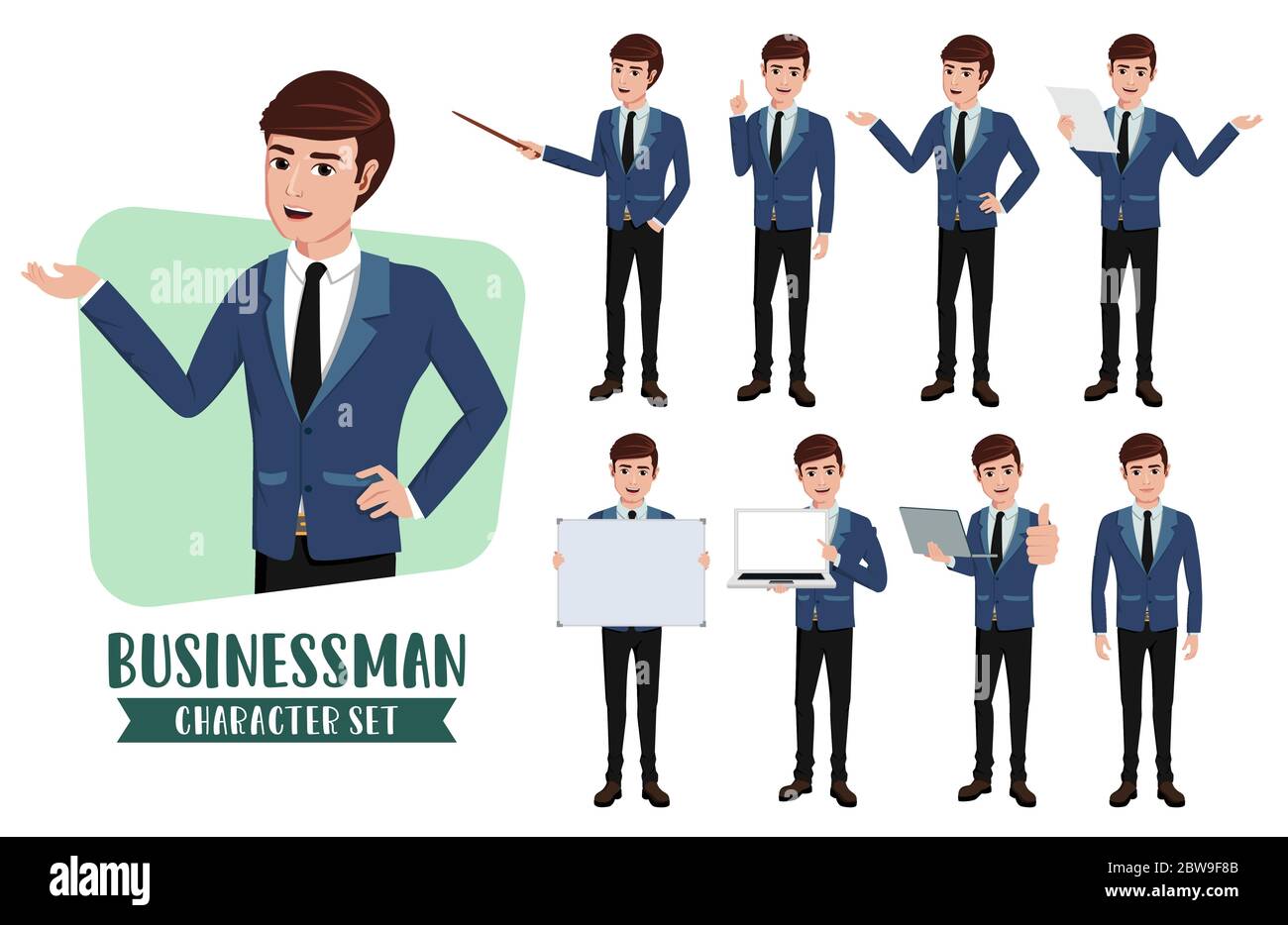 Business man character vector set. Businessman characters sales ...