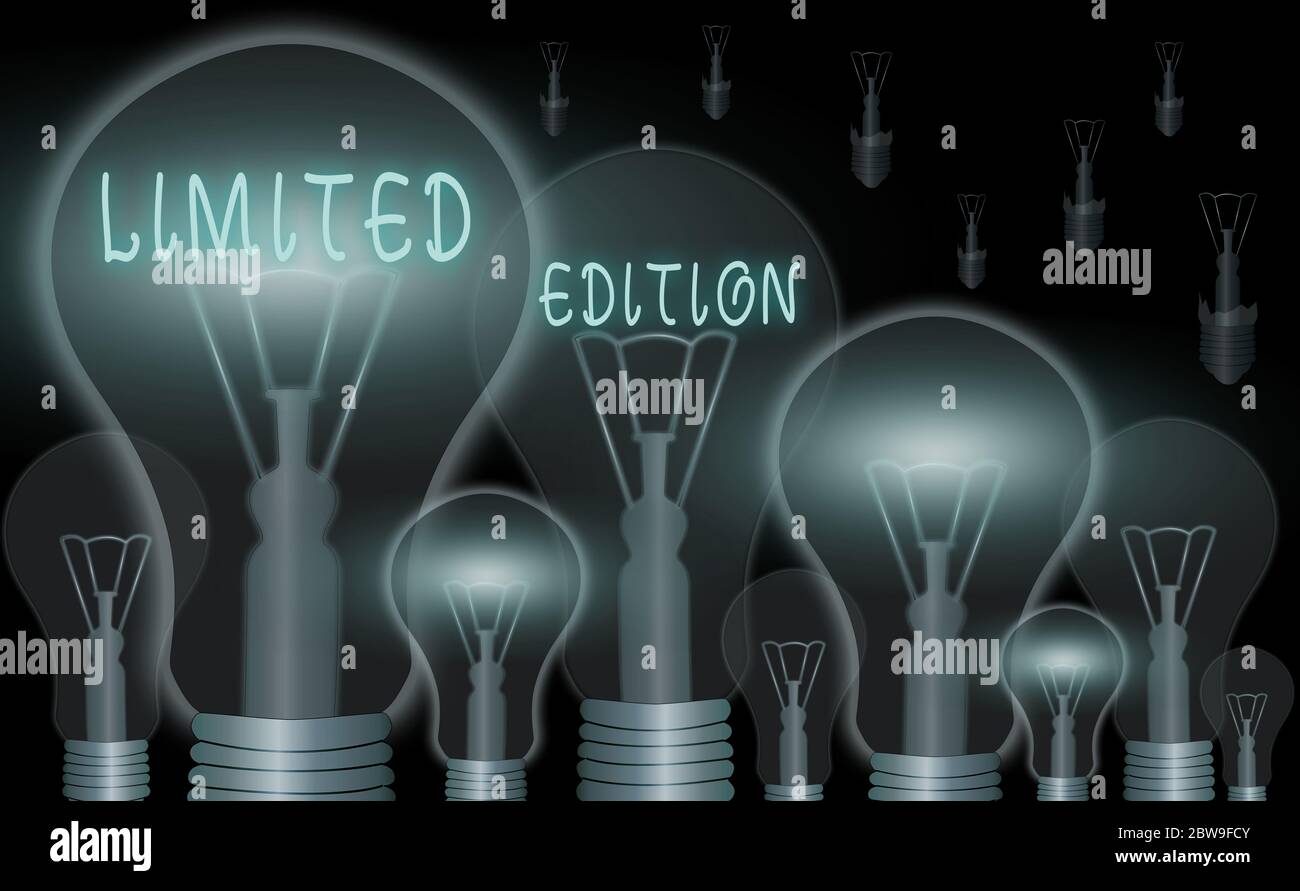 Text sign showing Limited Edition. Business photo showcasing issuing ...