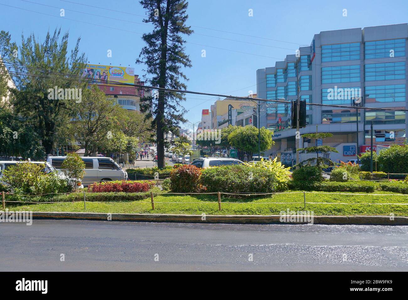 Landscape in a road intersection in Baguio, Philippines, Southeast Asia ...