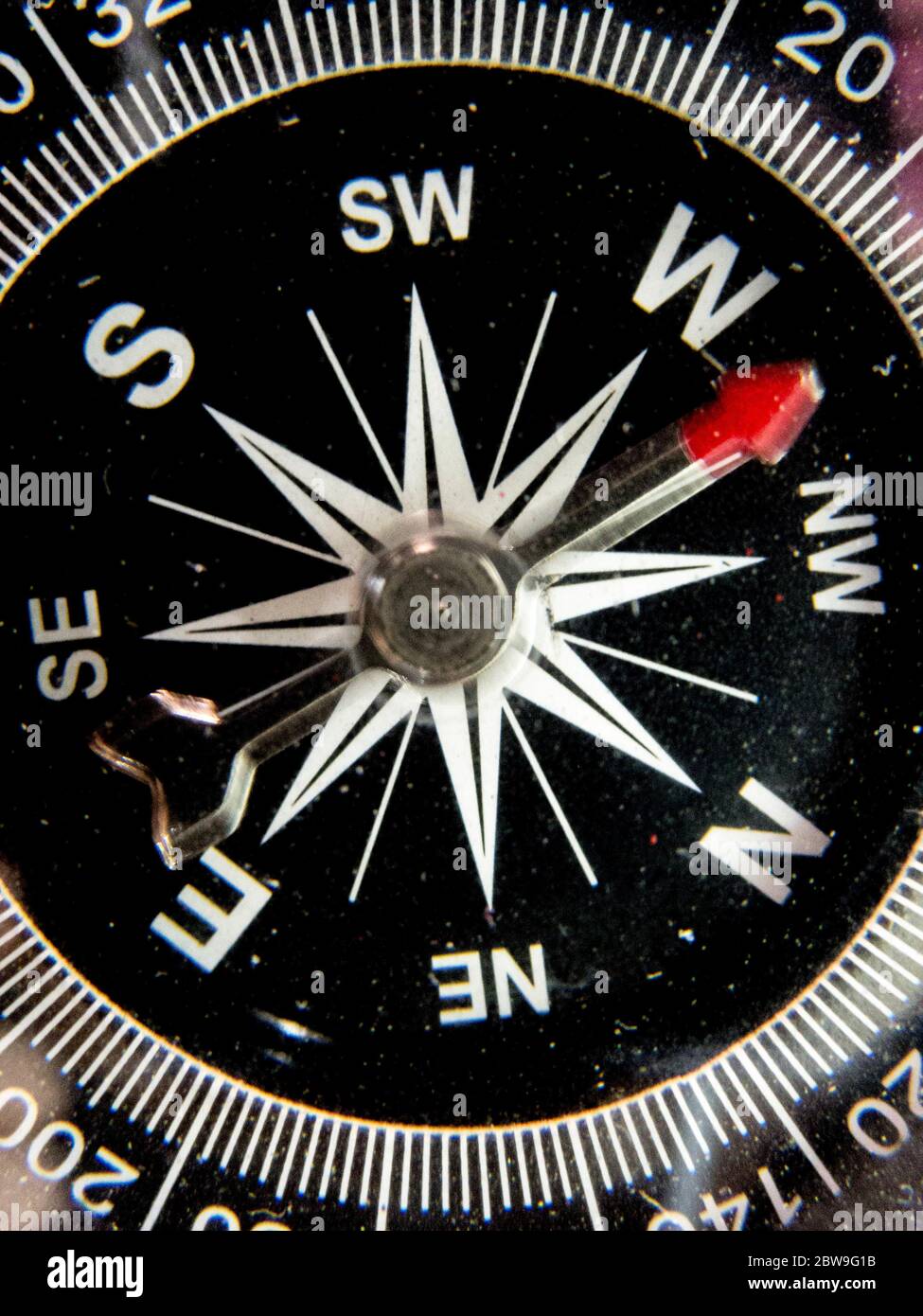 Black compass Close up Stock Photo - Alamy