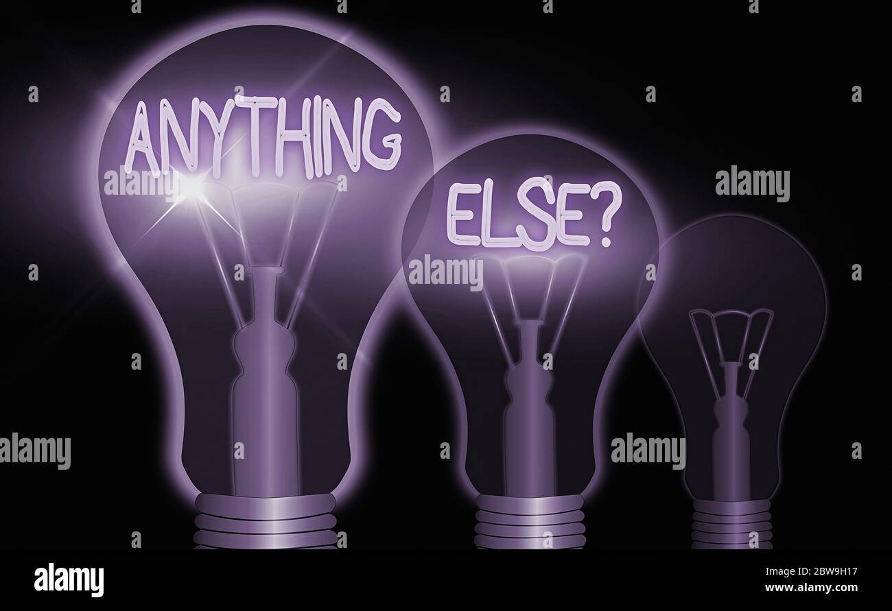 Handwriting text writing Anything Else Question. Conceptual photo ...