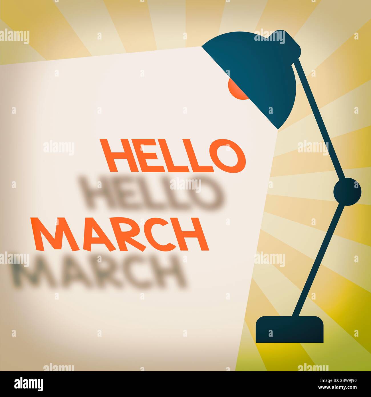 Writing note showing Hello March. Business concept for a greeting ...