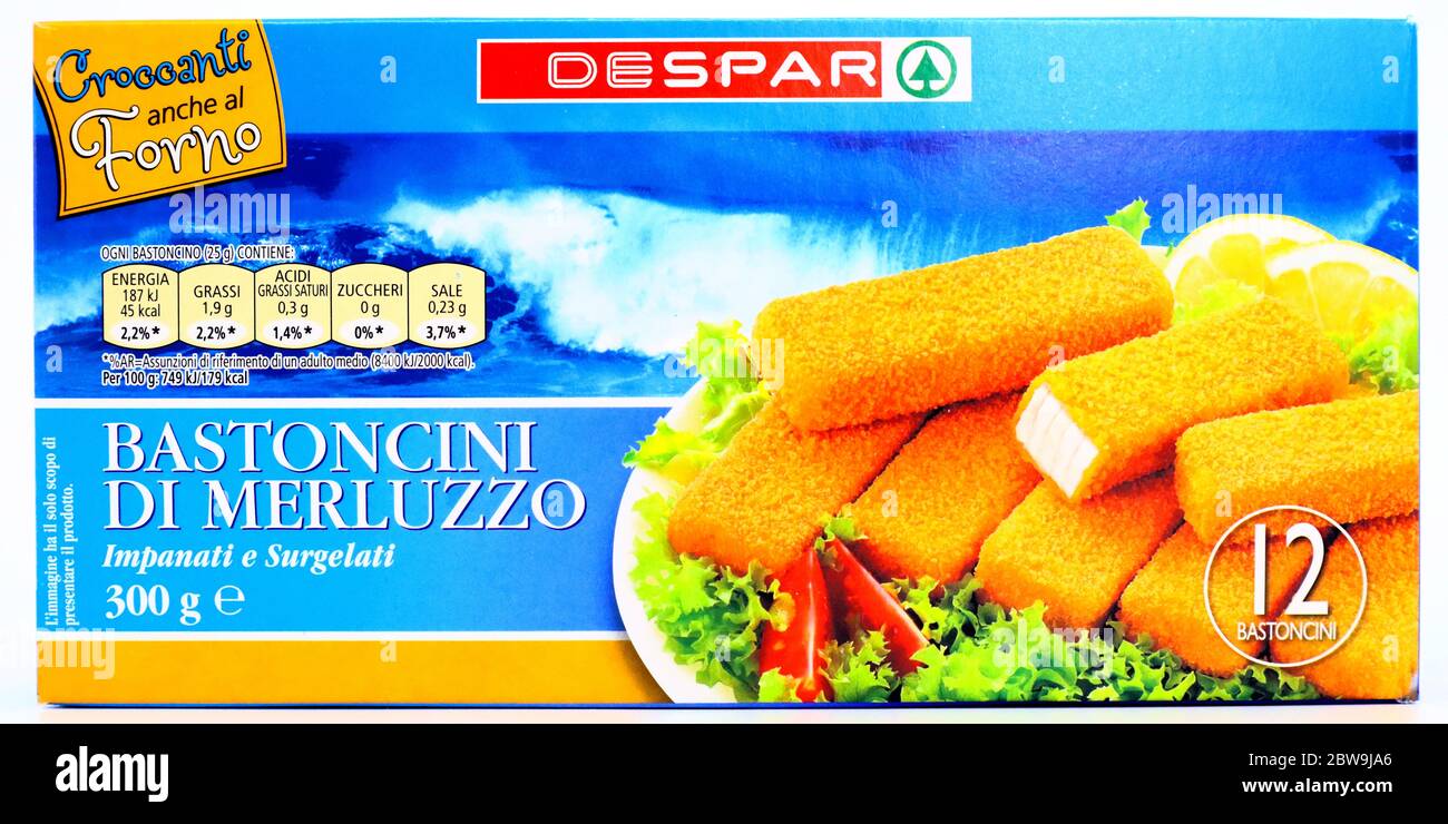 Cod Fish Fingers in Crispy Breadcrumbs sold by Despar supermarket chain ...