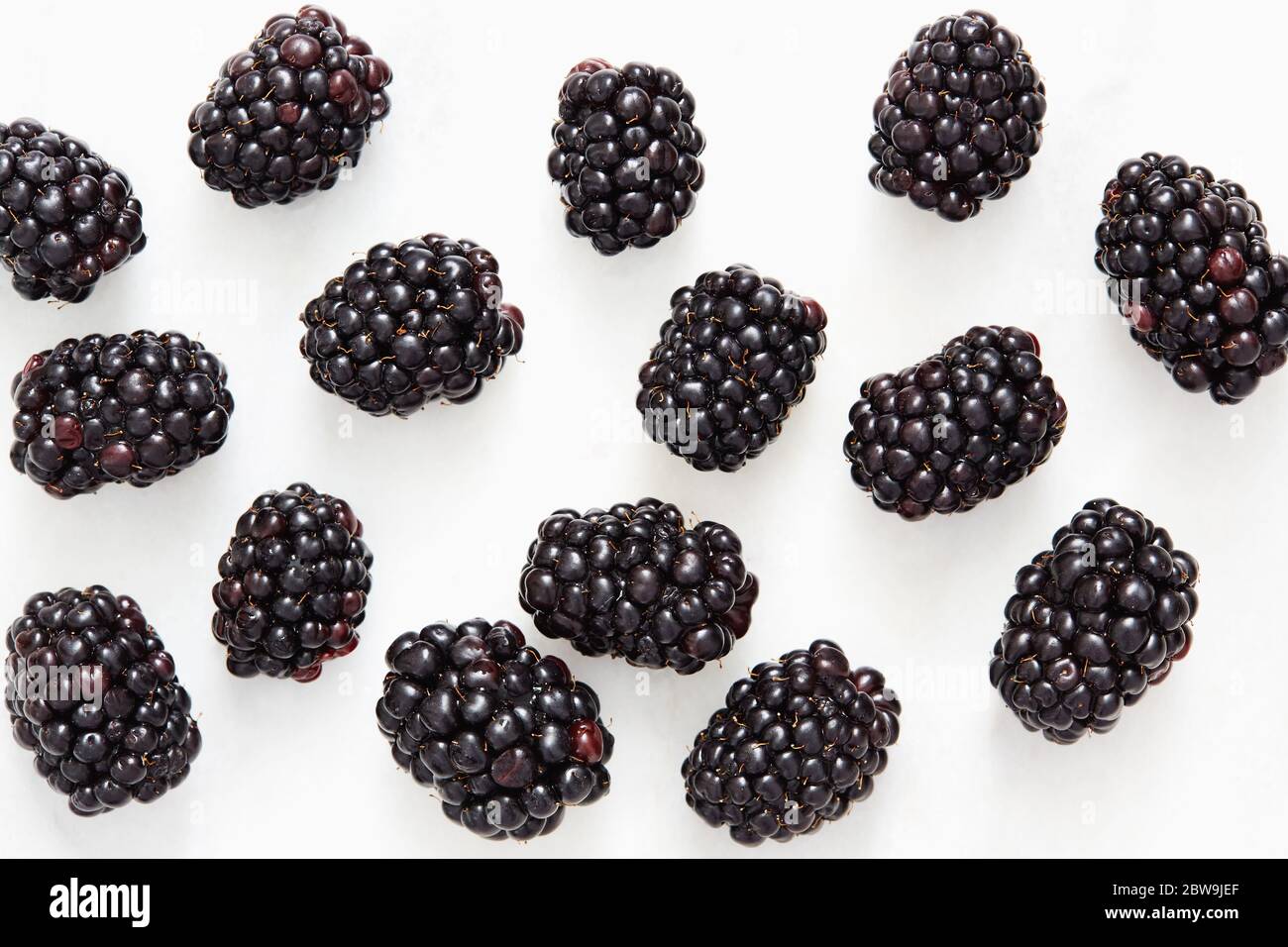 Blackberries on white background Stock Photo - Alamy