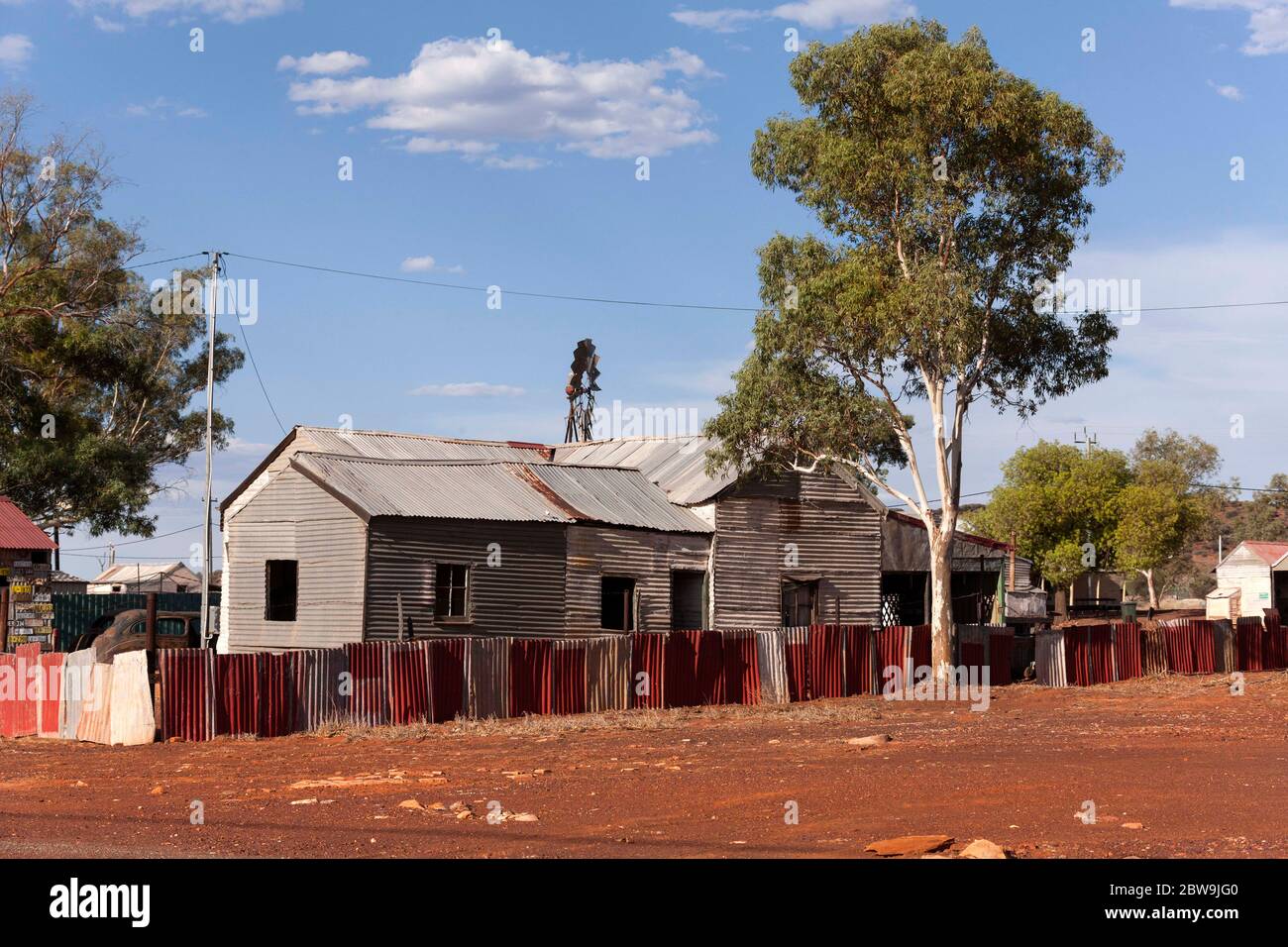 Corrugated iron houses of the historical gold mining town Gwalia ...