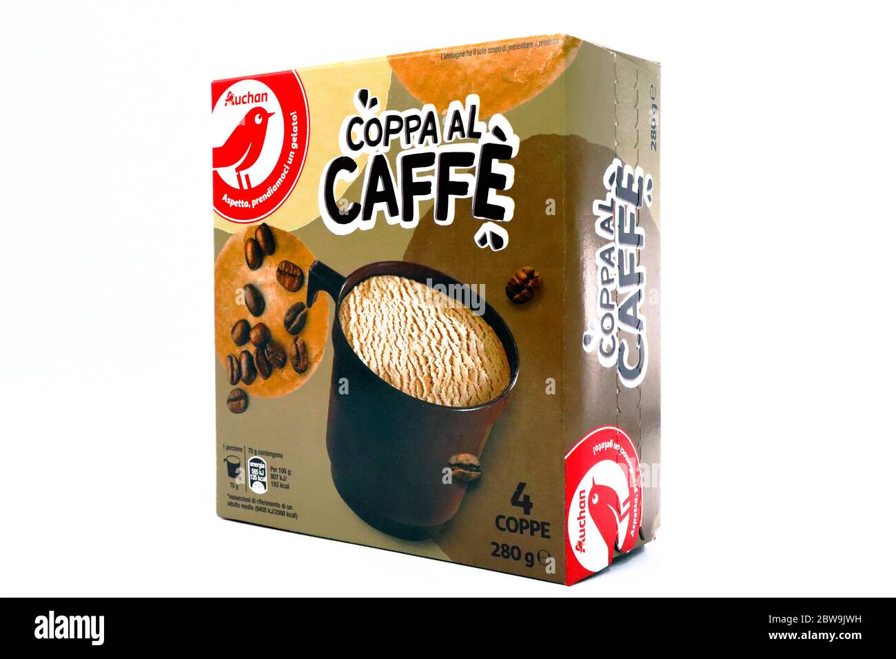 Auchan Coffee cup Ice Cream sold by Auchan Supermarket Chain Stock ...