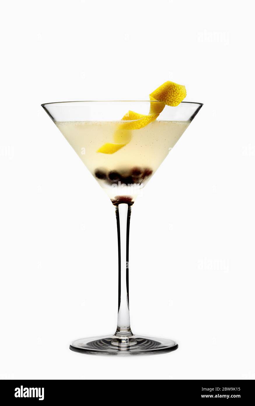 Elegant cocktail on white Stock Photo - Alamy