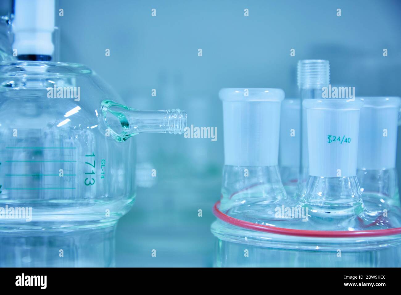 Various laboratory glassware Stock Photo - Alamy