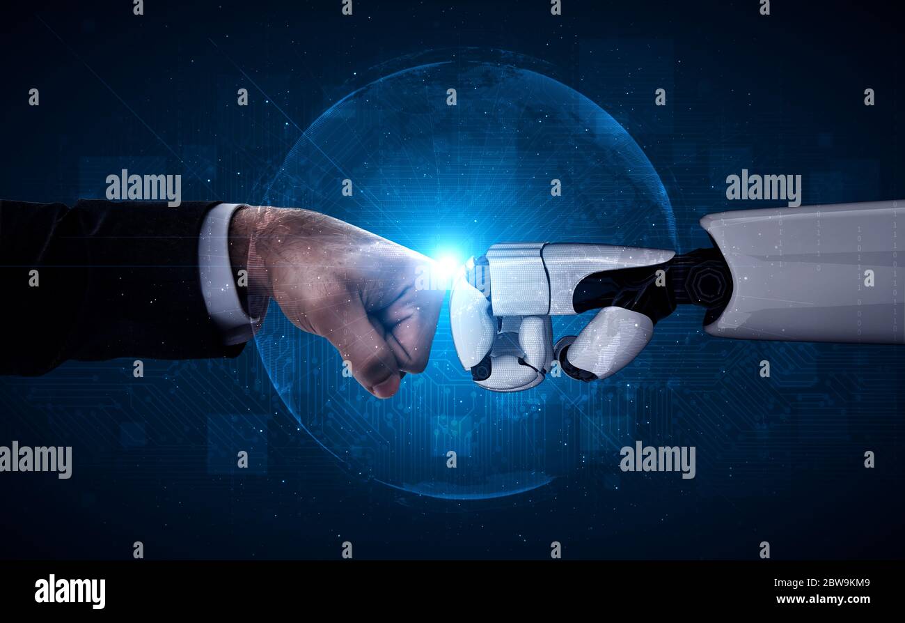 Fist bump robot hi-res stock photography and images - Alamy