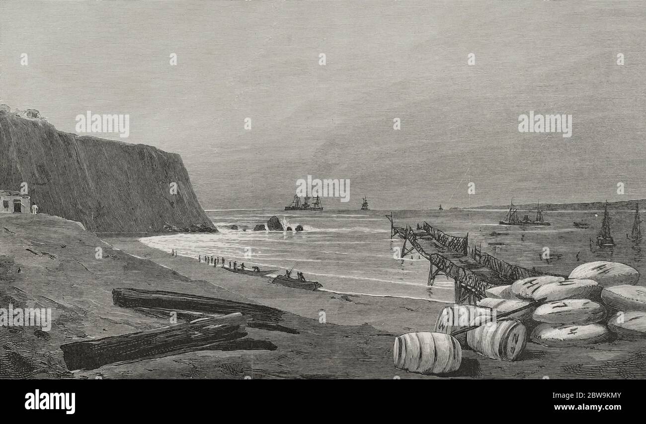 Historia de Africa. Siglo XIX. Angola. Costa de Ambriz. Panorámica ...