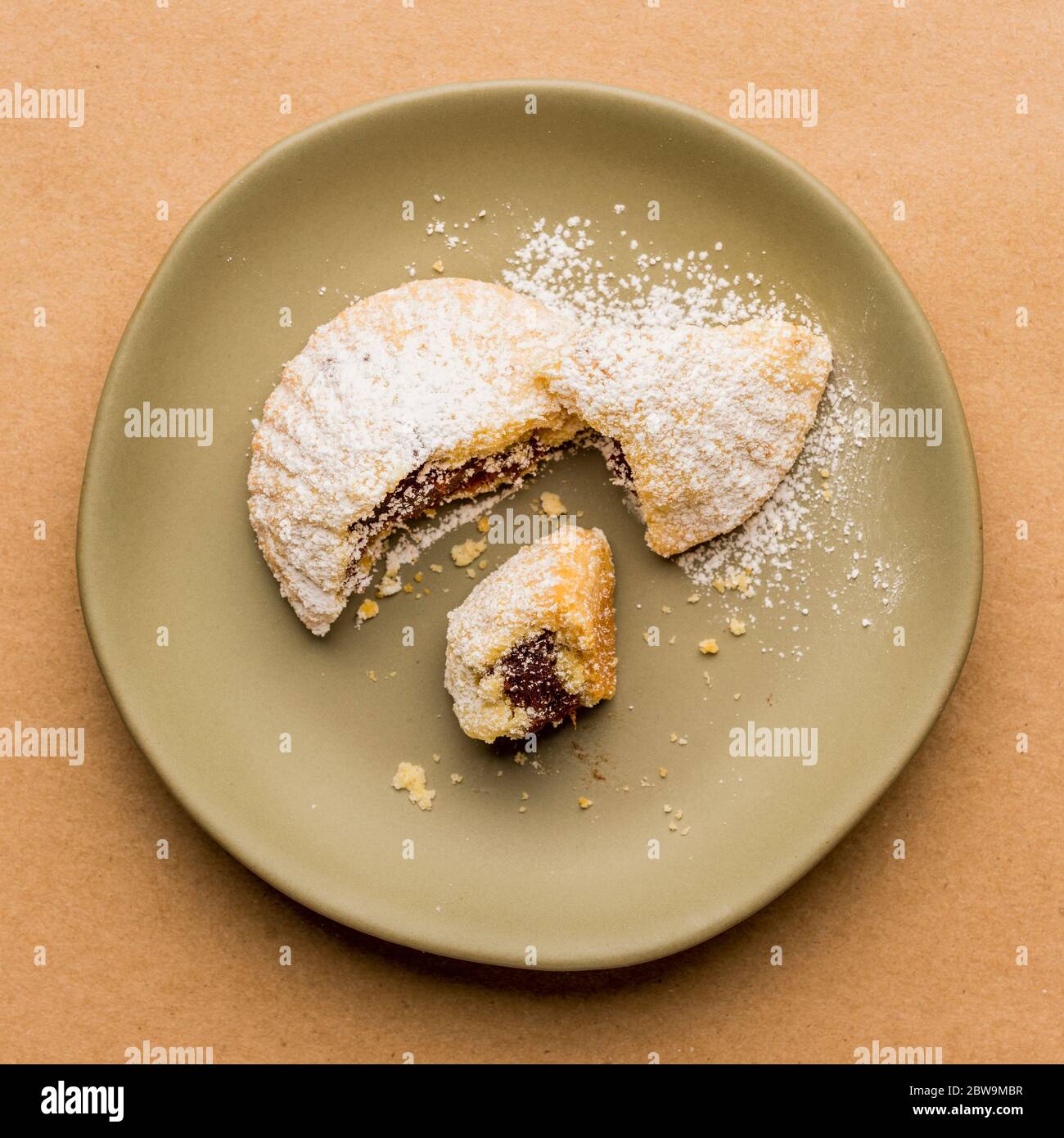 Greek Fig cookie on plate Stock Photo - Alamy