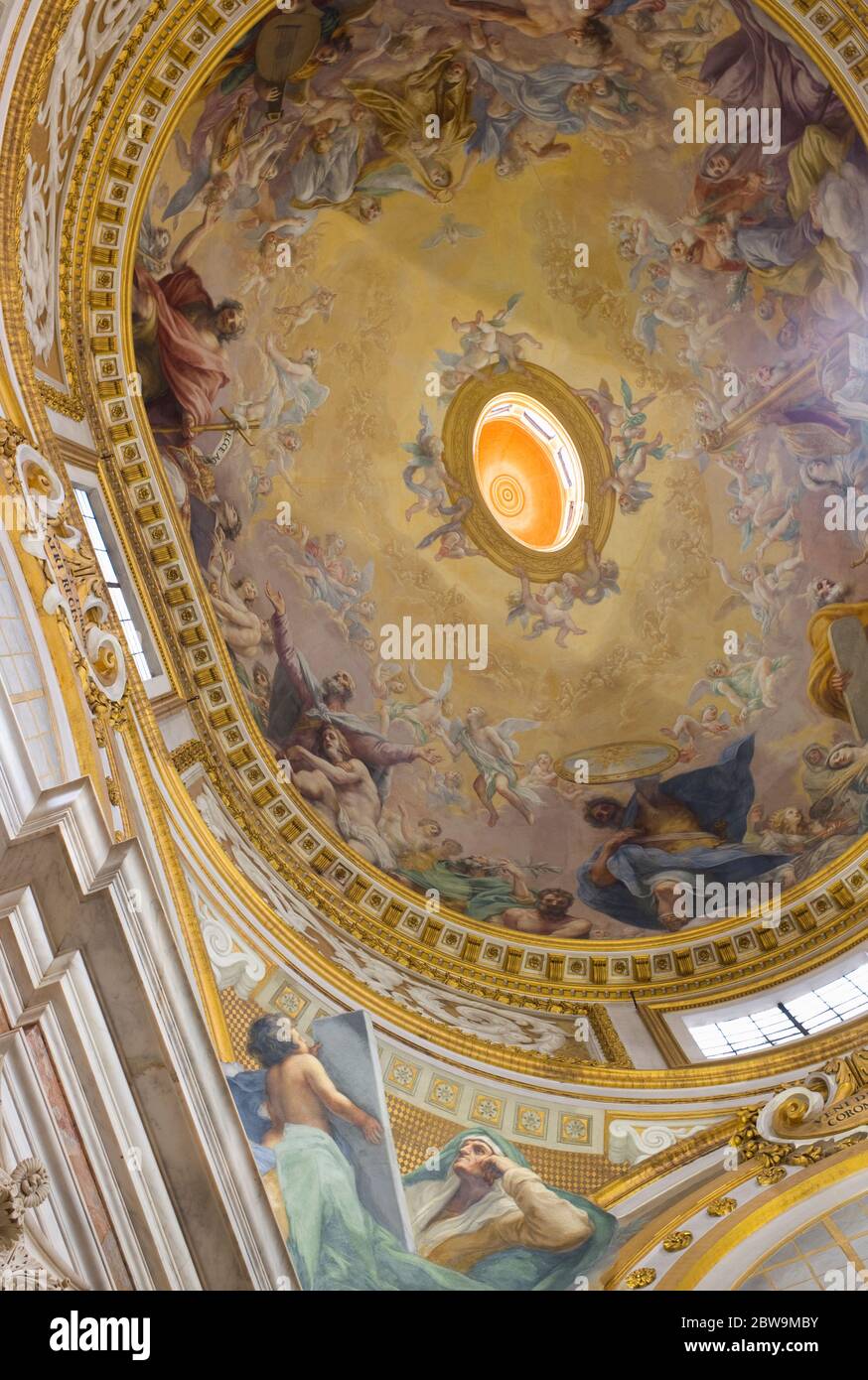 Frescoes on chapel ceiling Stock Photo - Alamy