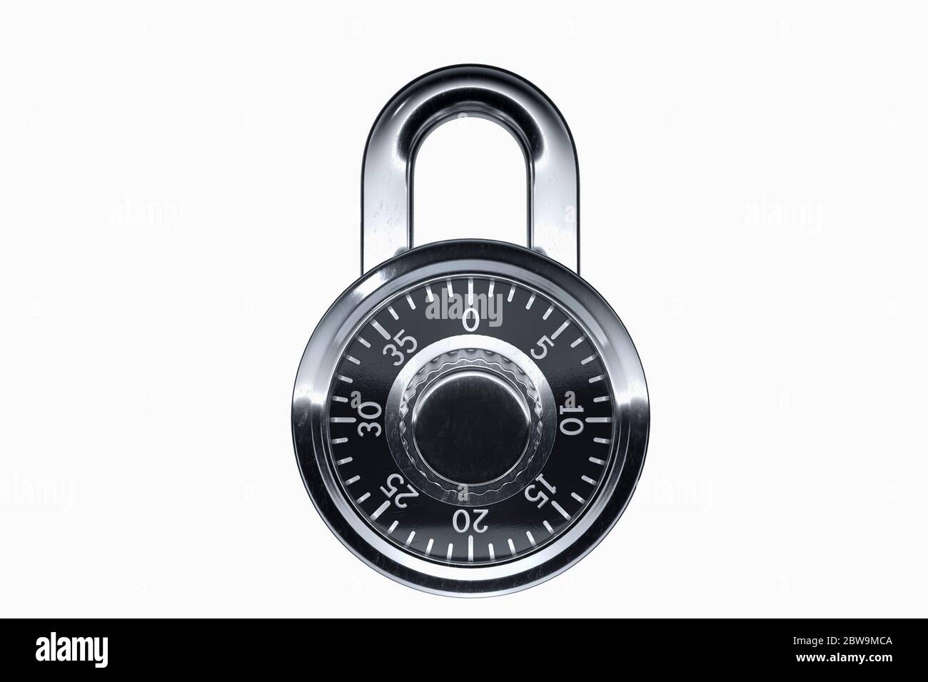 Padlock on white background Stock Photo - Alamy