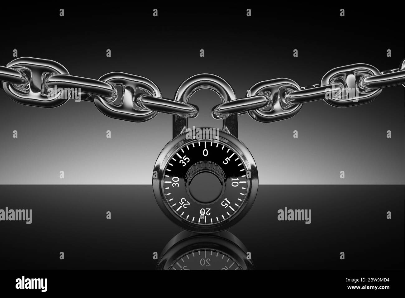 Padlock on chainÂ Stock Photo - Alamy