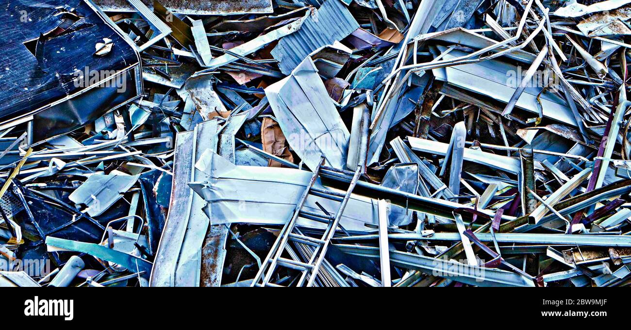 USA, Heap of scrap metal Stock Photo - Alamy