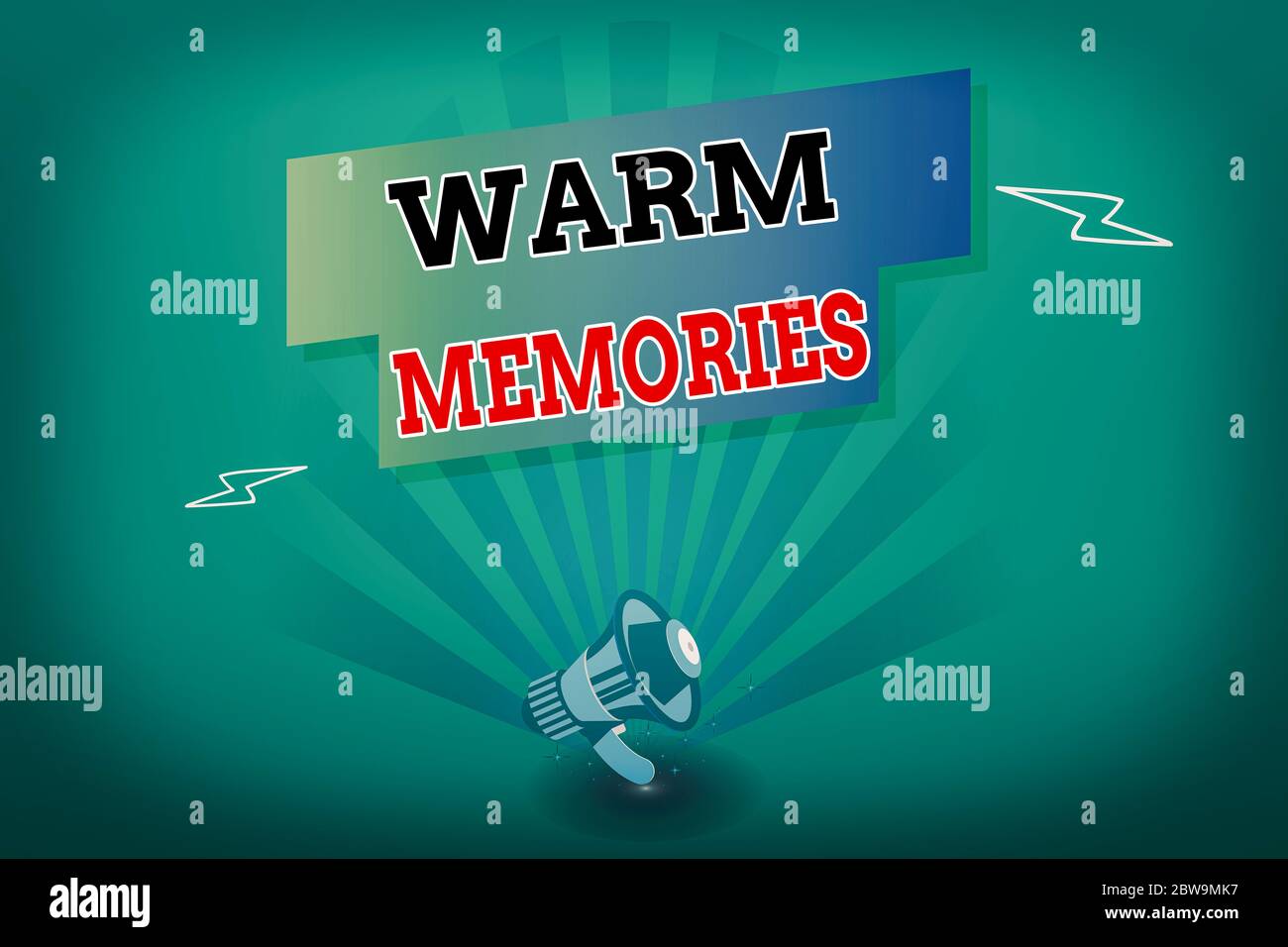 Writing note showing Warm Memories. Business concept for reminiscing ...