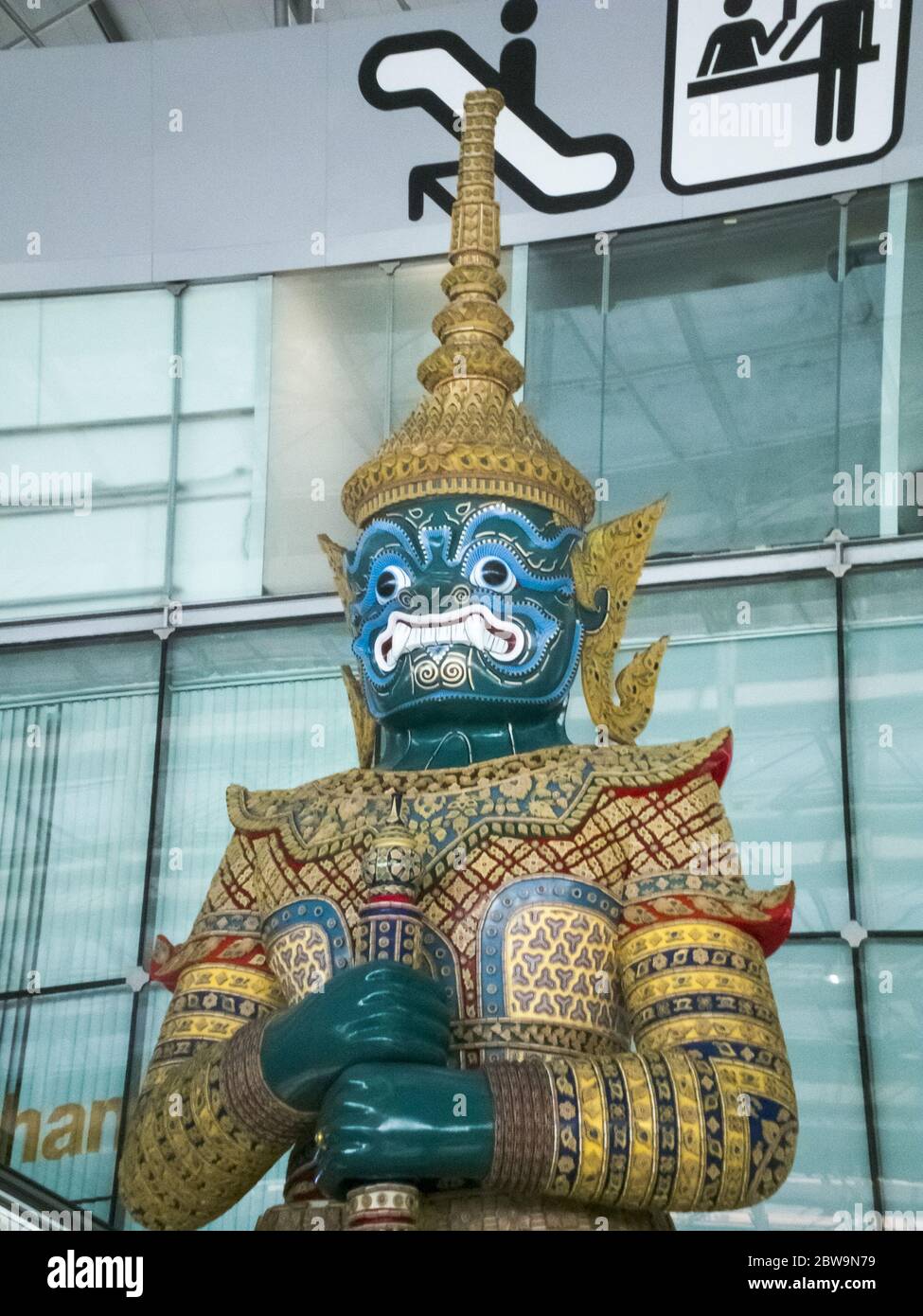 Demon Guardian in suvarnabhumi airport Stock Photo - Alamy