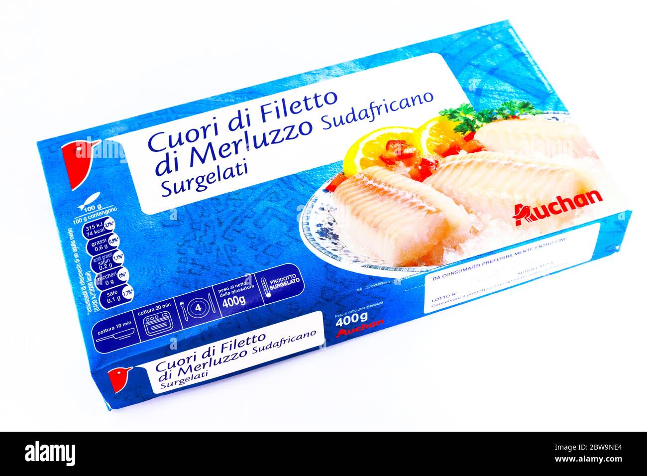 Auchan Cod sold by Auchan supermarket chain Stock Photo - Alamy