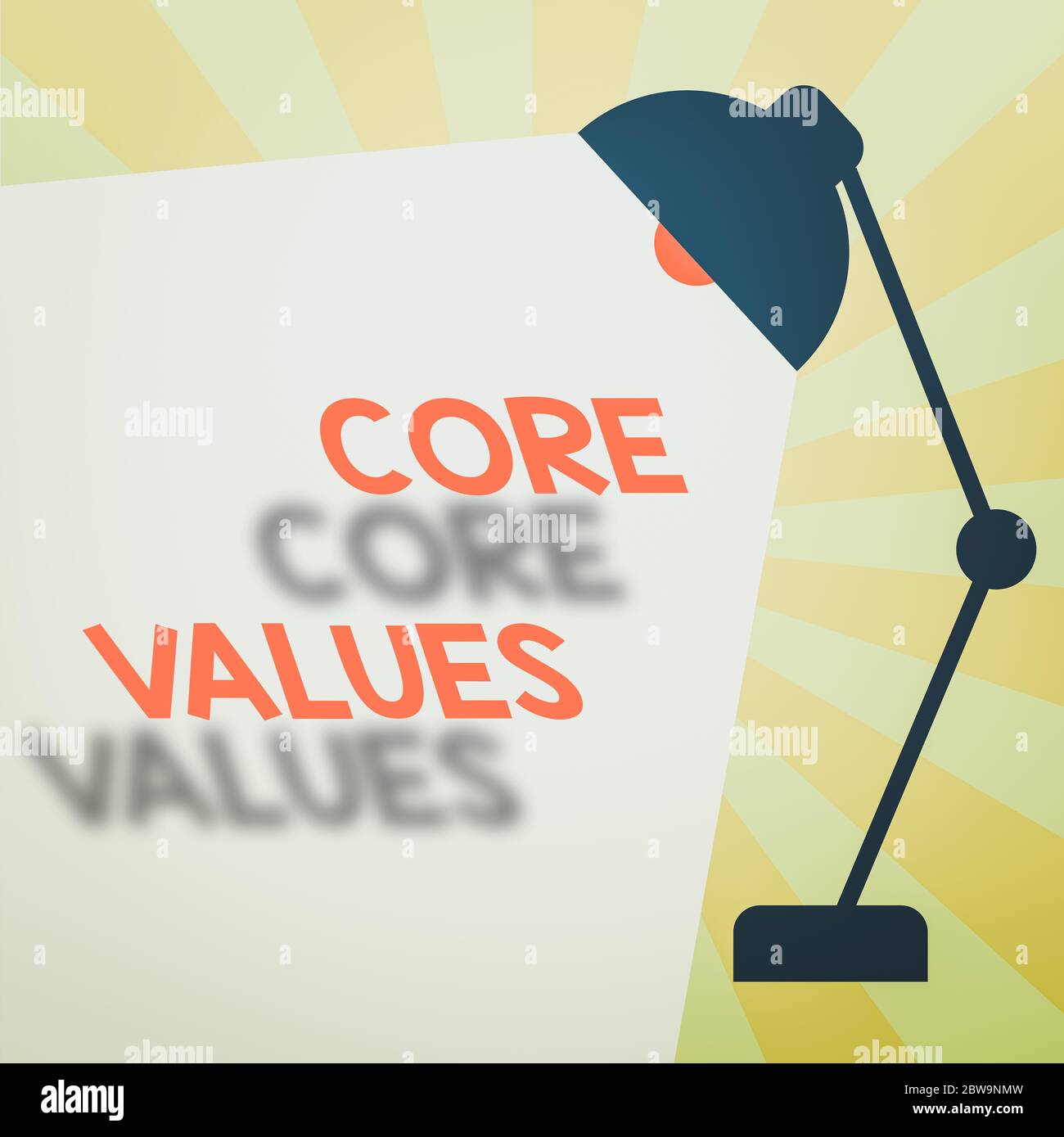Writing note showing Core Values. Business concept for principles which ...