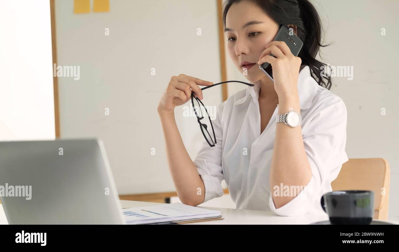 Successful female entrepreneur working hi-res stock photography and ...
