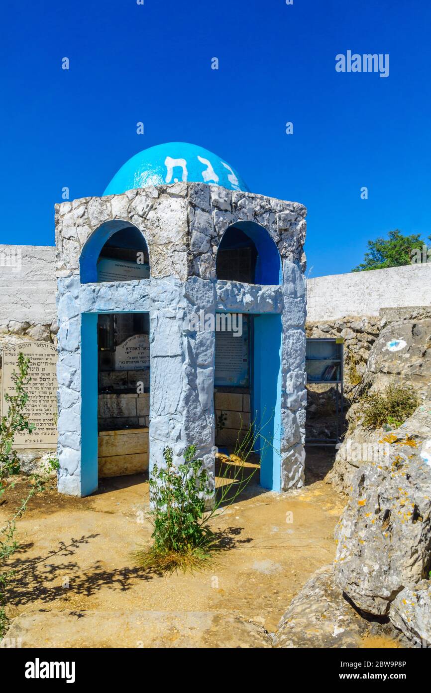 Meron, Israel - May 25, 2020: View of the Elkana Avi Shmuel Tomb (the ...