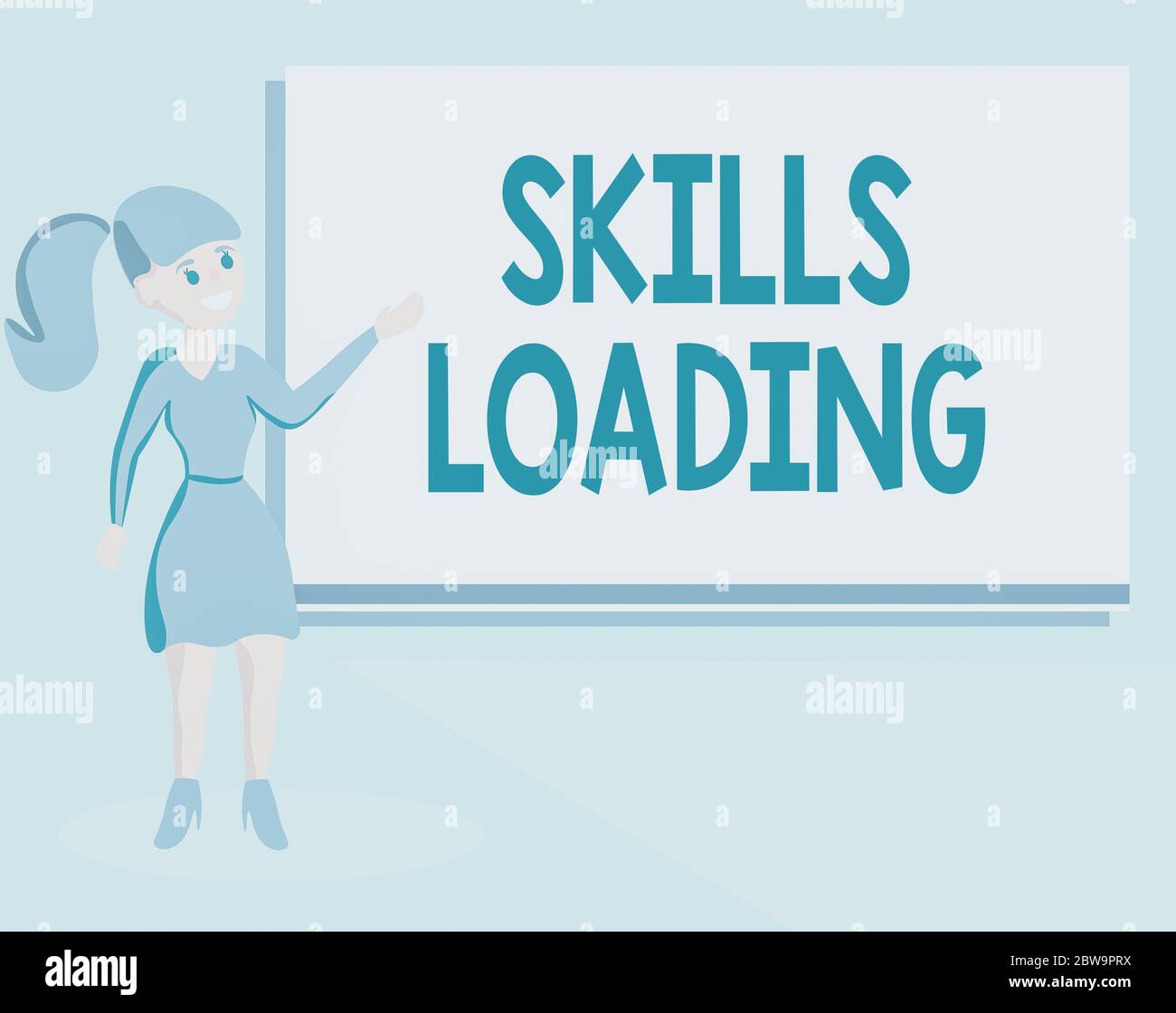 Word writing text Skills Loading. Business photo showcasing points out the degree of difficulty ...