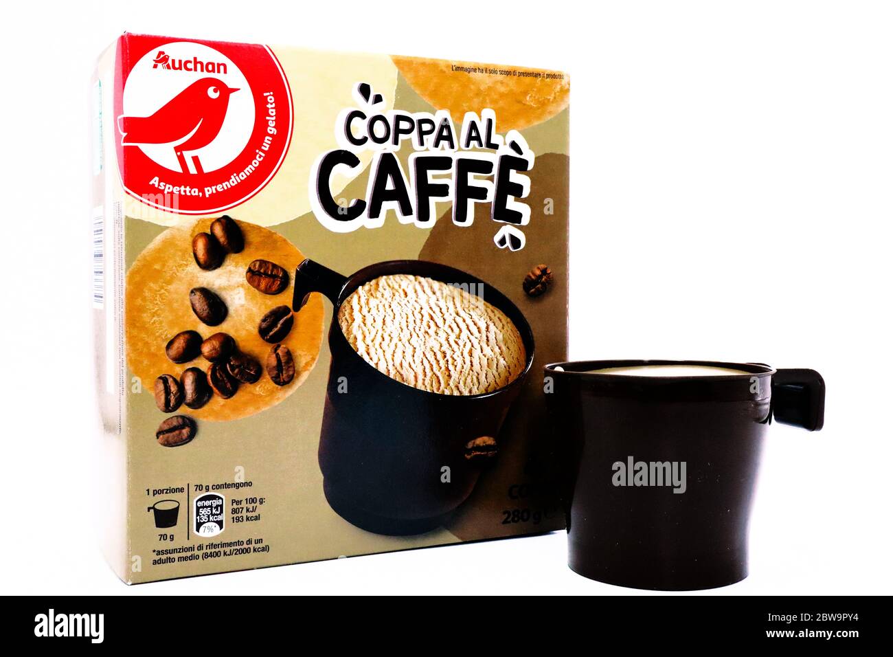 Auchan Coffee cup Ice Cream sold by Auchan Supermarket Chain Stock ...