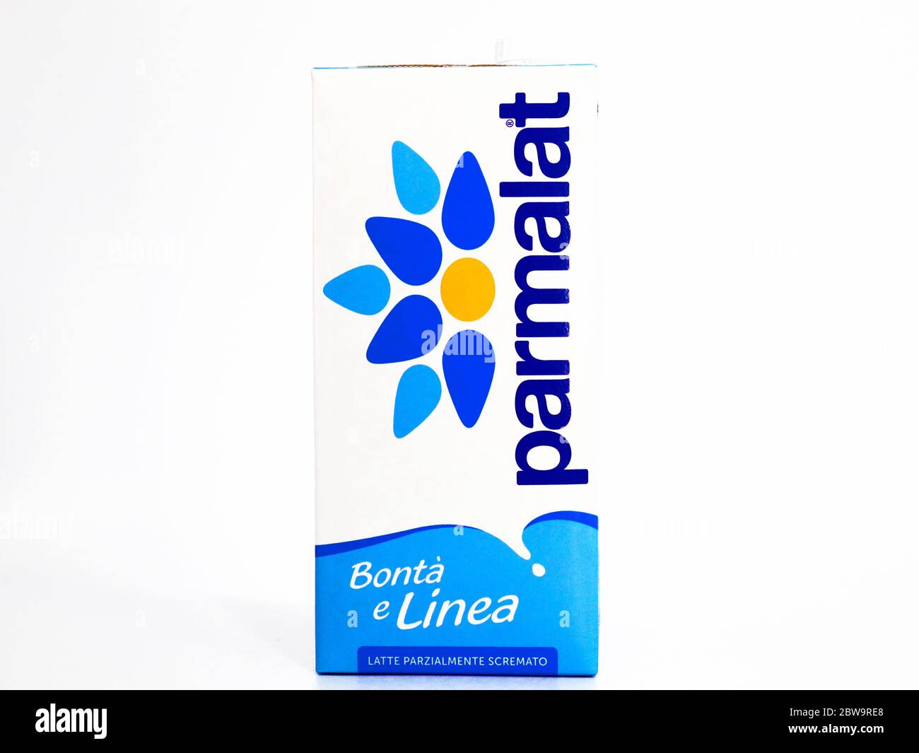PARMALAT pasteurized low fat Milk Stock Photo - Alamy