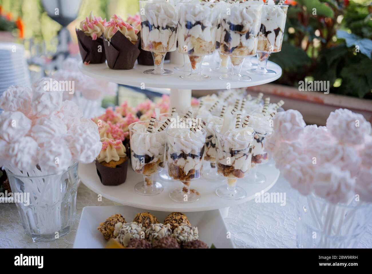 a candy bar with sweets at the party Stock Photo - Alamy