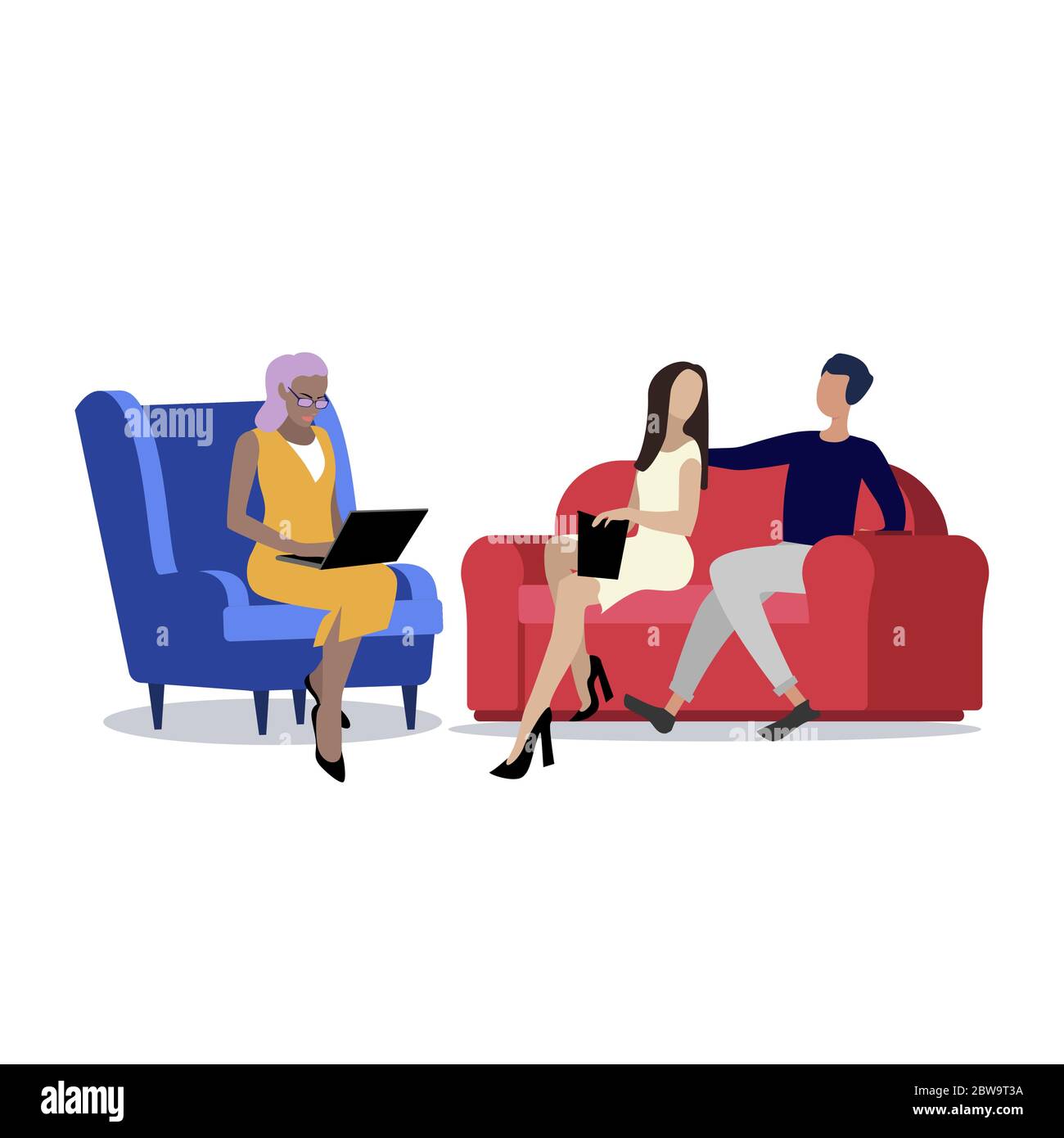 Family therapy session psychologist Stock Vector Images - Alamy