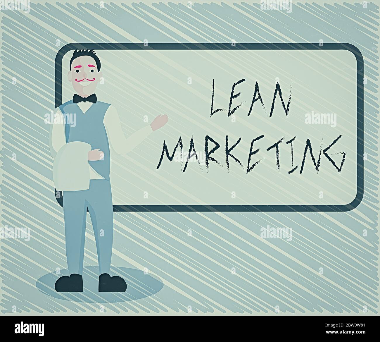 Text sign showing Lean Marketing. Business photo showcasing in charge ...