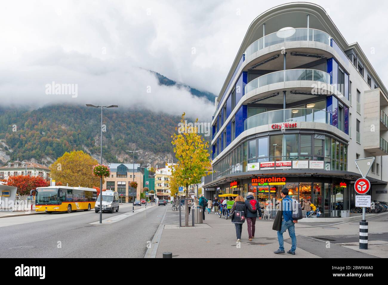 The City West building located on station road in downtown Interlaken ...