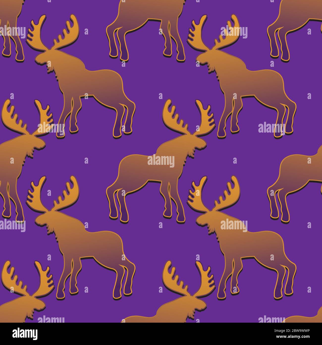 Moose silhouette hi-res stock photography and images - Alamy