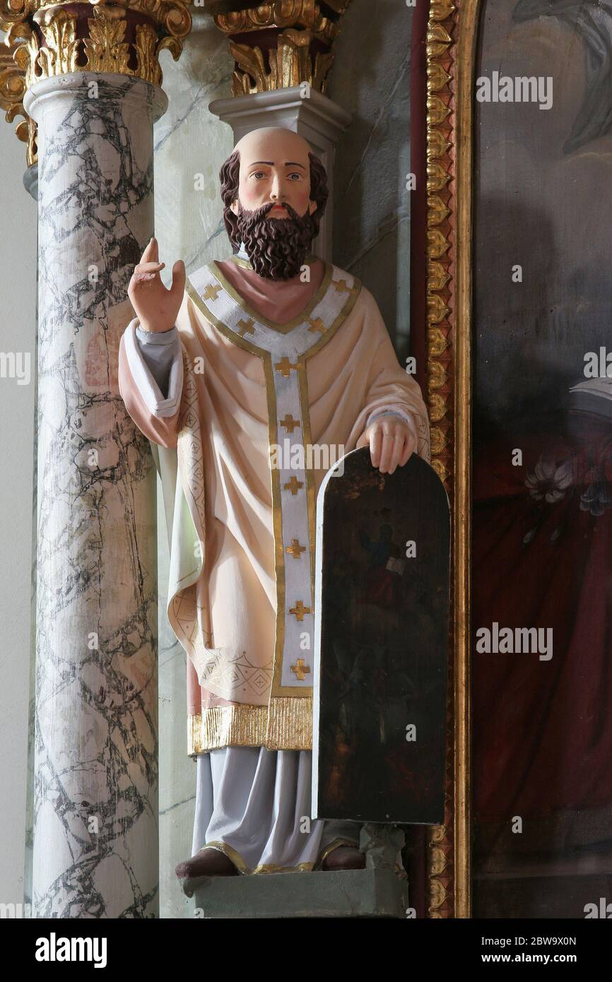 St. Methodius statue at the Altar of St. Anthony of Padua at the Church ...