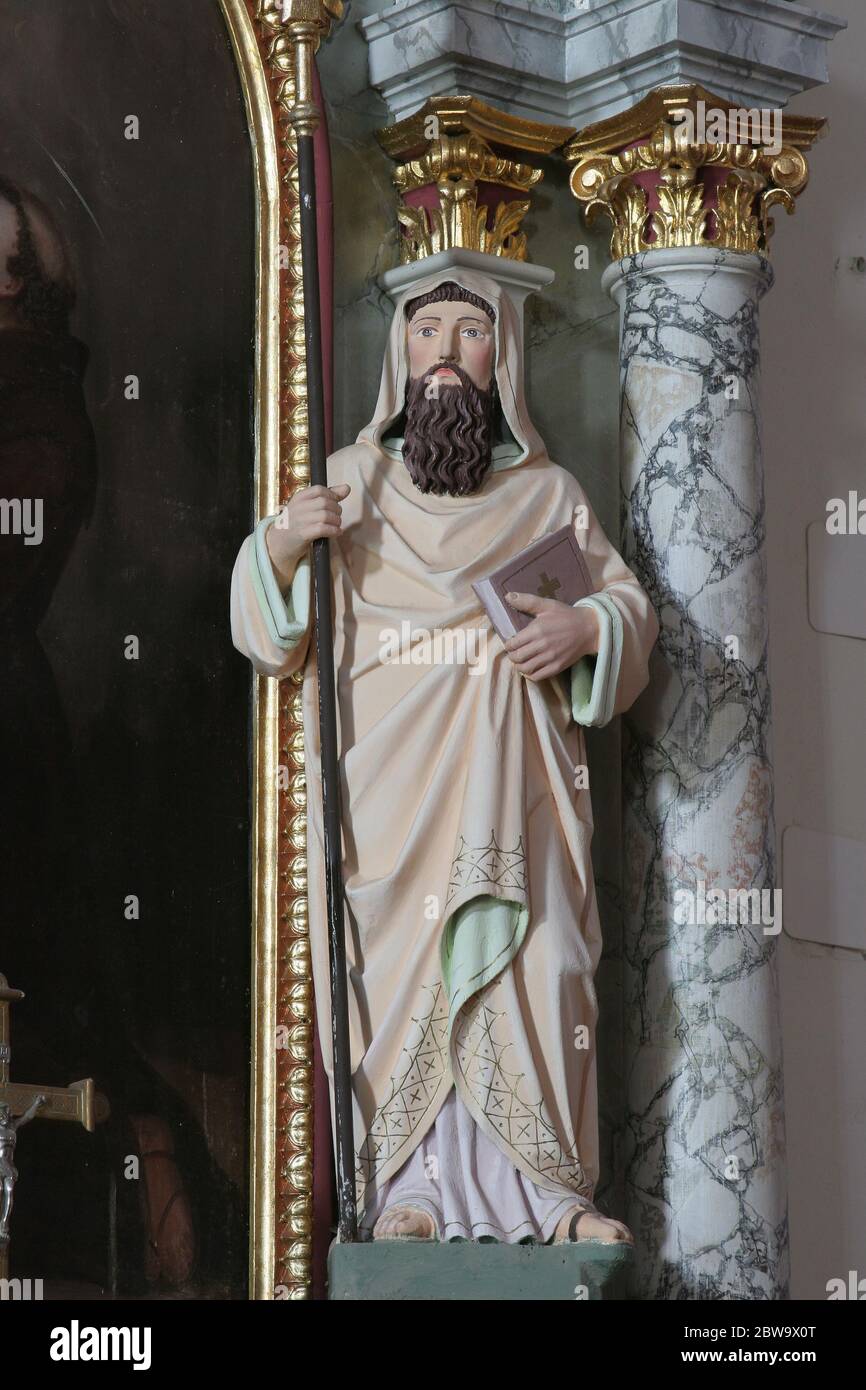 St. Cyril statue at the Altar of St. Anthony of Padua at the Church of ...