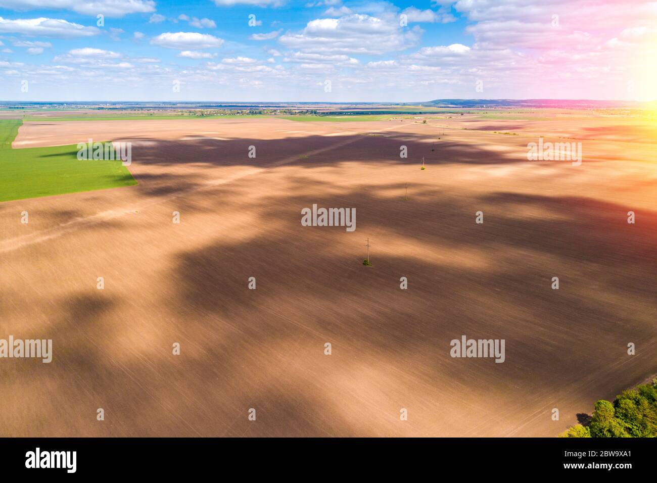 Plowed field top view hi-res stock photography and images - Alamy